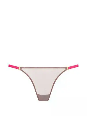 MAISON CLOSE Corps À Corps Mesh Mini Thong - Brown