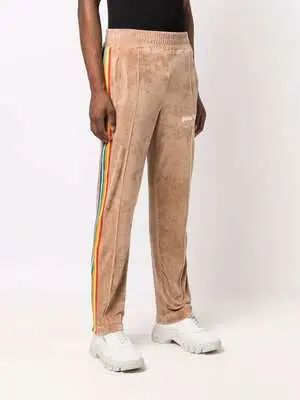 Palm Angels Side Stripe Embroidered-logo Track Pants