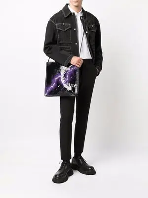 Guidi Thunder-print Shoulder Bag