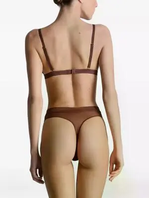 MAISON CLOSE Corps À Corps Mesh Triangle Bra - Brown
