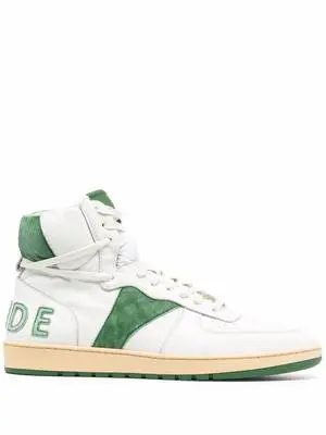 Rhude Rhecess Leather High-top Sneakers - White