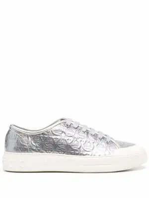 Ferragamo Silver Tone Sneakers For Men
