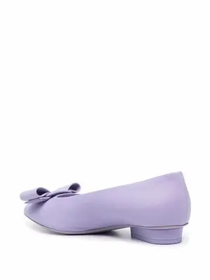 FERRAGAMO Viva Bow Flat Pumps - Purple