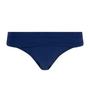 Heidi Klein Textured Bikini Bottom - Navy