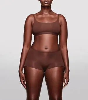 SKIMS Fits Everybody Scoop-neck Bralette - Brown