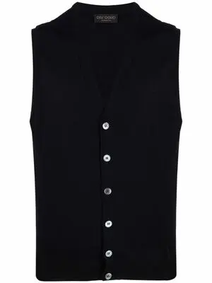DELL'OGLIO Merino Wool Vest - Blue