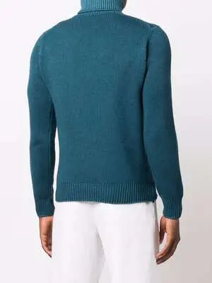 DELL'OGLIO Rib-trimmed Jumper - Blue