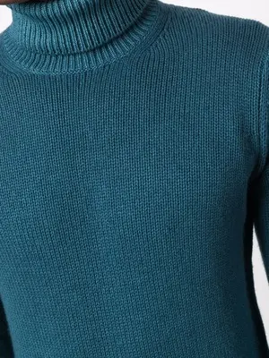 DELL'OGLIO Rib-trimmed Jumper - Blue