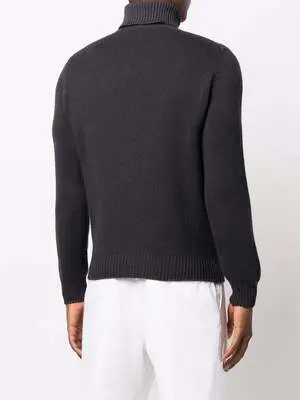 DELL'OGLIO Rib-trimmed Jumper - Grey