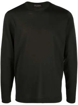 DELL'OGLIO Crew-neck Merino Jumper - Green