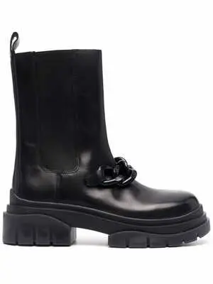 Ash Storm Chain Leather Boots