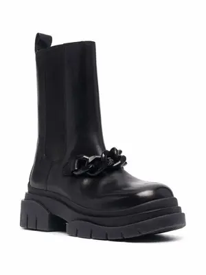Ash Storm Chain Leather Boots