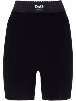 Dolce & Gabbana Logo-print Cycling Shorts - Black