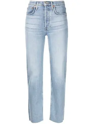 RE/DONE Stove Pipe High-rise Straight Jeans