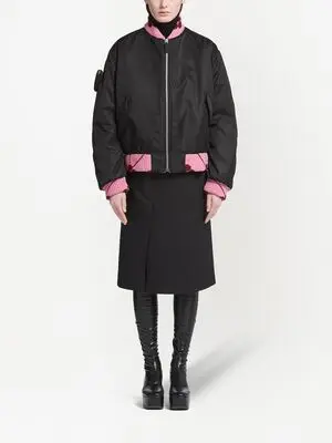 Prada Re-nylon Jacquard-trim Bomber Jacket
