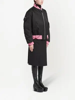 Prada Re-nylon Jacquard-trim Bomber Jacket