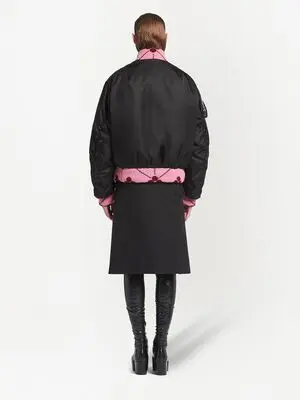 Prada Re-nylon Jacquard-trim Bomber Jacket