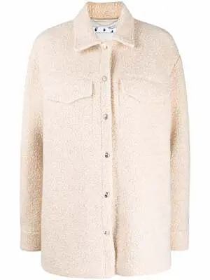 Off-White Long-sleeve Teddy Overshirt