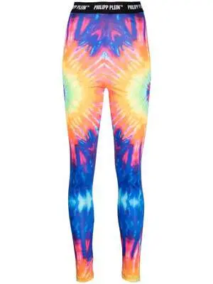 Philipp Plein Tie-dye Print Leggings - Blue