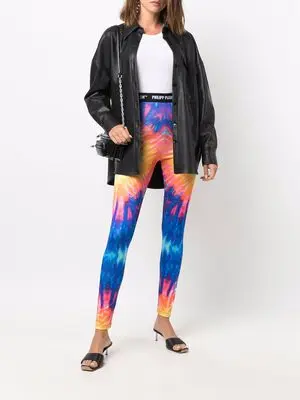 Philipp Plein Tie-dye Print Leggings