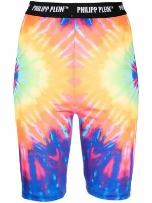 PHILIPP PLEIN Philipp Plein Tie-Dye Cycling Shorts