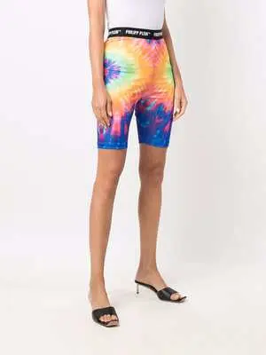 Philipp Plein Tie-dye Cycling Shorts