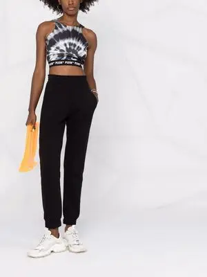 Philipp Plein Tie-dye Cropped Top - Black