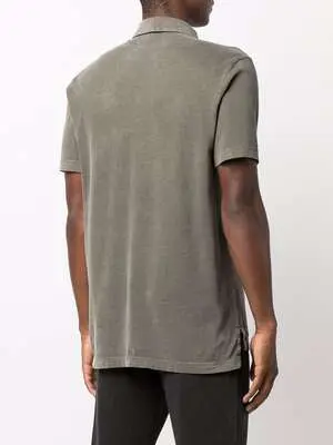 JAMES PERSE Short-sleeved Supima Cotton Polo Shirt - Neutrals