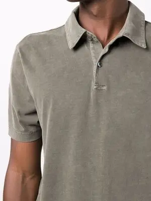 JAMES PERSE Short-sleeved Supima Cotton Polo Shirt - Neutrals