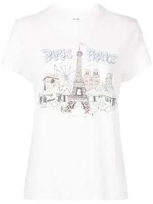 RE/DONE 70's Loose Fit Cotton T-shirt - Neutrals