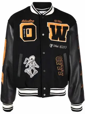 Off-White Varity Leather Jacket