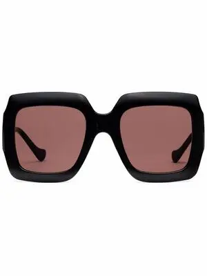 Gucci Interlocking G Square-Frame Sunglasses Brown