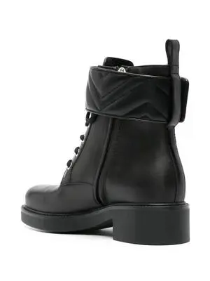 Gucci Double G-plaque Combat Boots