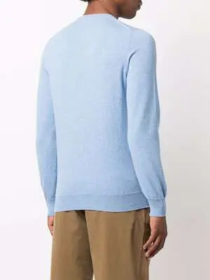 Fedeli Fine Knit Cashmere Jumper - Blue