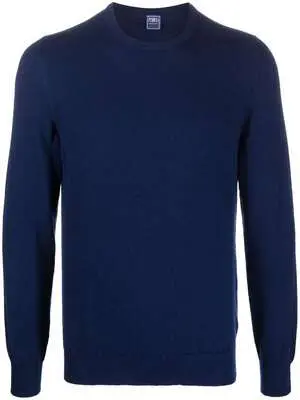 Fedeli Fine Knit Cashmere Jumper - Blue