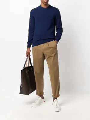 Fedeli Fine Knit Cashmere Jumper - Blue
