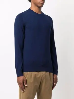 Fedeli Fine Knit Cashmere Jumper - Blue