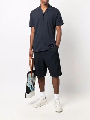 Sunspel Button-up Polo Shirt - Blue