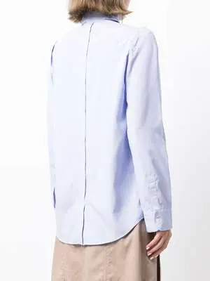 Rokh Pinstripe-print Tailored Long-sleeve Shirt