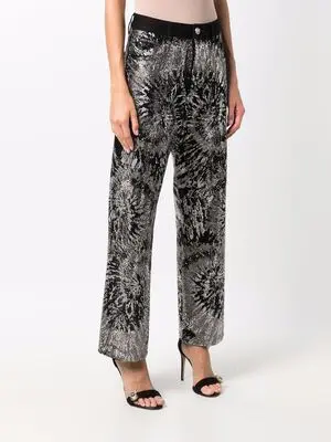 Philipp Plein Embellished Wide-leg Jeans
