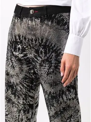 Philipp Plein Embellished Wide-leg Jeans