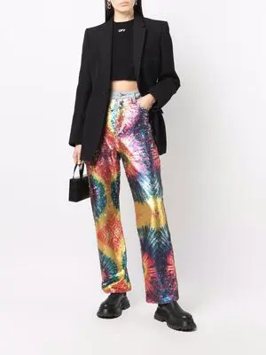Philipp Plein Tie-dye Print Jeans