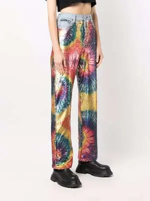 Philipp Plein Tie-dye Print Jeans