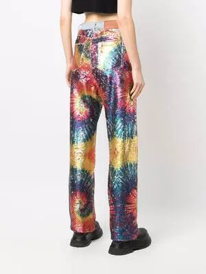 Philipp Plein Tie-dye Print Jeans