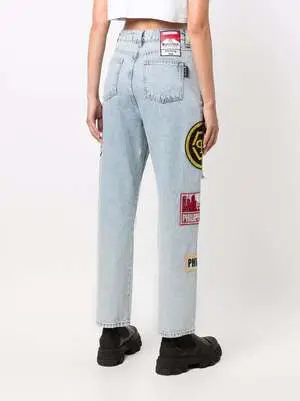 Philipp Plein Patchwork Boyfriend Jeans