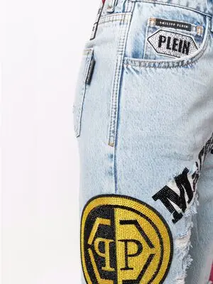 Philipp Plein Patchwork Boyfriend Jeans