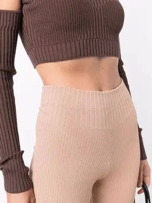 ANDREĀDAMO Ribbed Knit Cycling Shorts