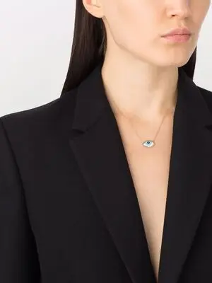 MONAN Name 18kt Yellow Gold Evil Eye Necklace