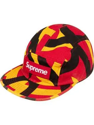 Supreme Military Print Camp Cap - Red