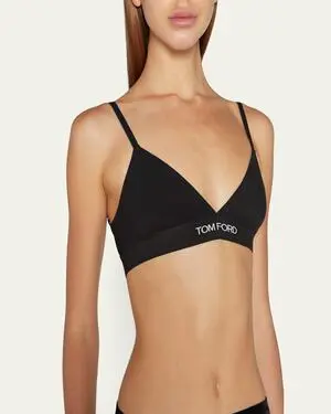TOM FORD Contrast Logo-band Bra